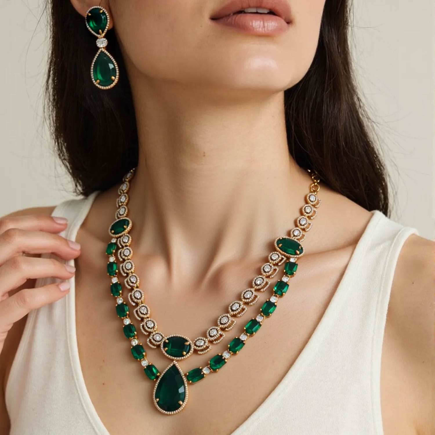 Emerald Felise Victorian Jewellery Set - New Arrival – Bling Bag