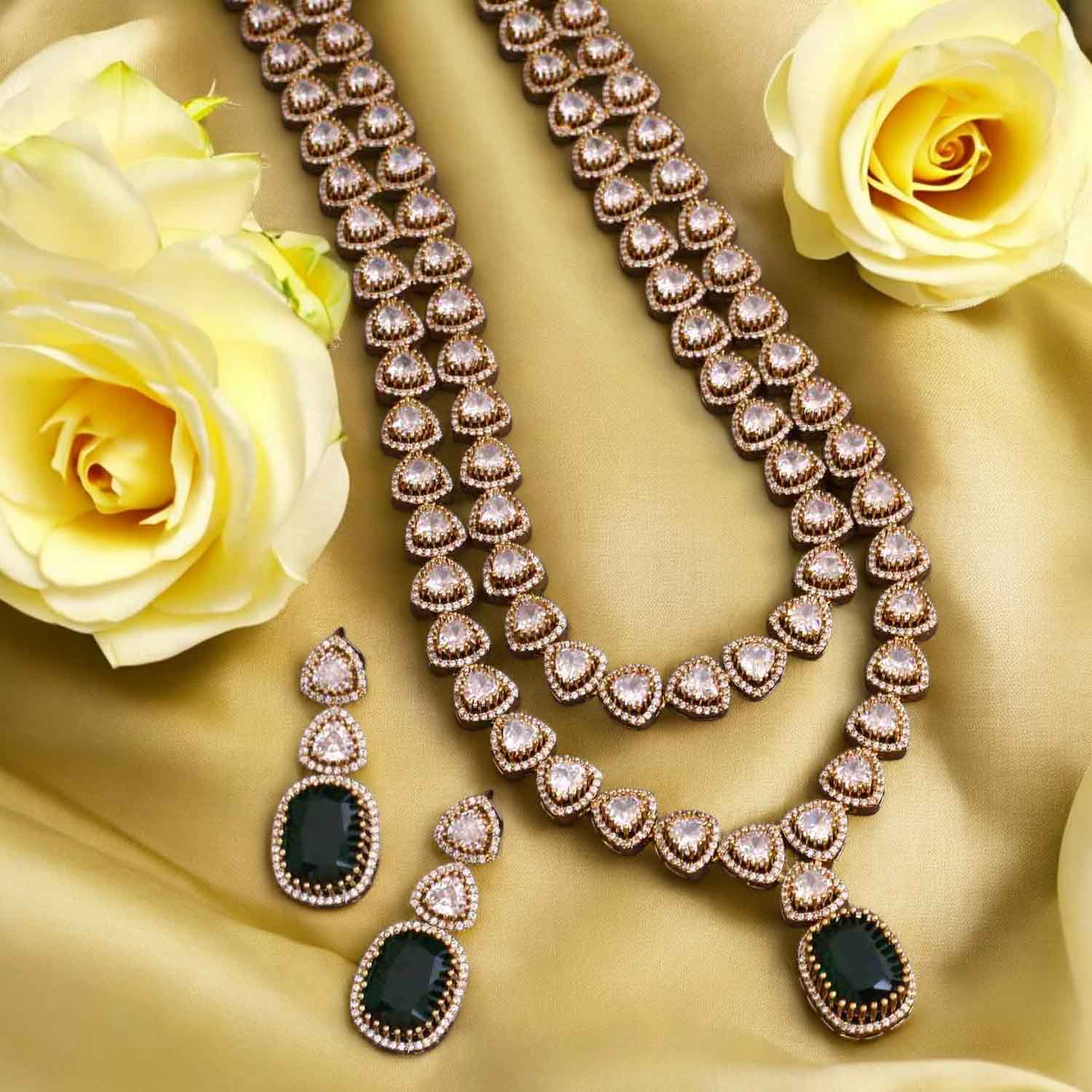 Emerald Freedly Victorian Jewellery Set - New Arrival – Bling Bag