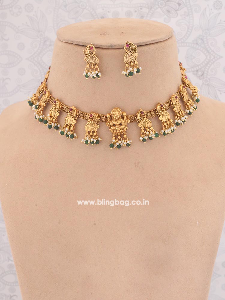 Emerald Mahakali Temple Jewellery Set – Bling Bag