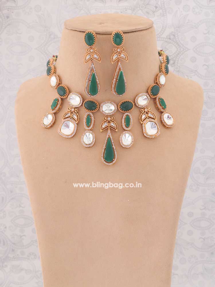 Emerald Nayanthara Jewellery Set – Bling Bag