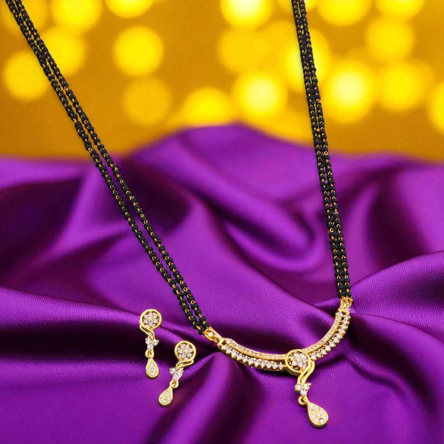 Golden Carolie Mangalsutra Set – Bling Bag