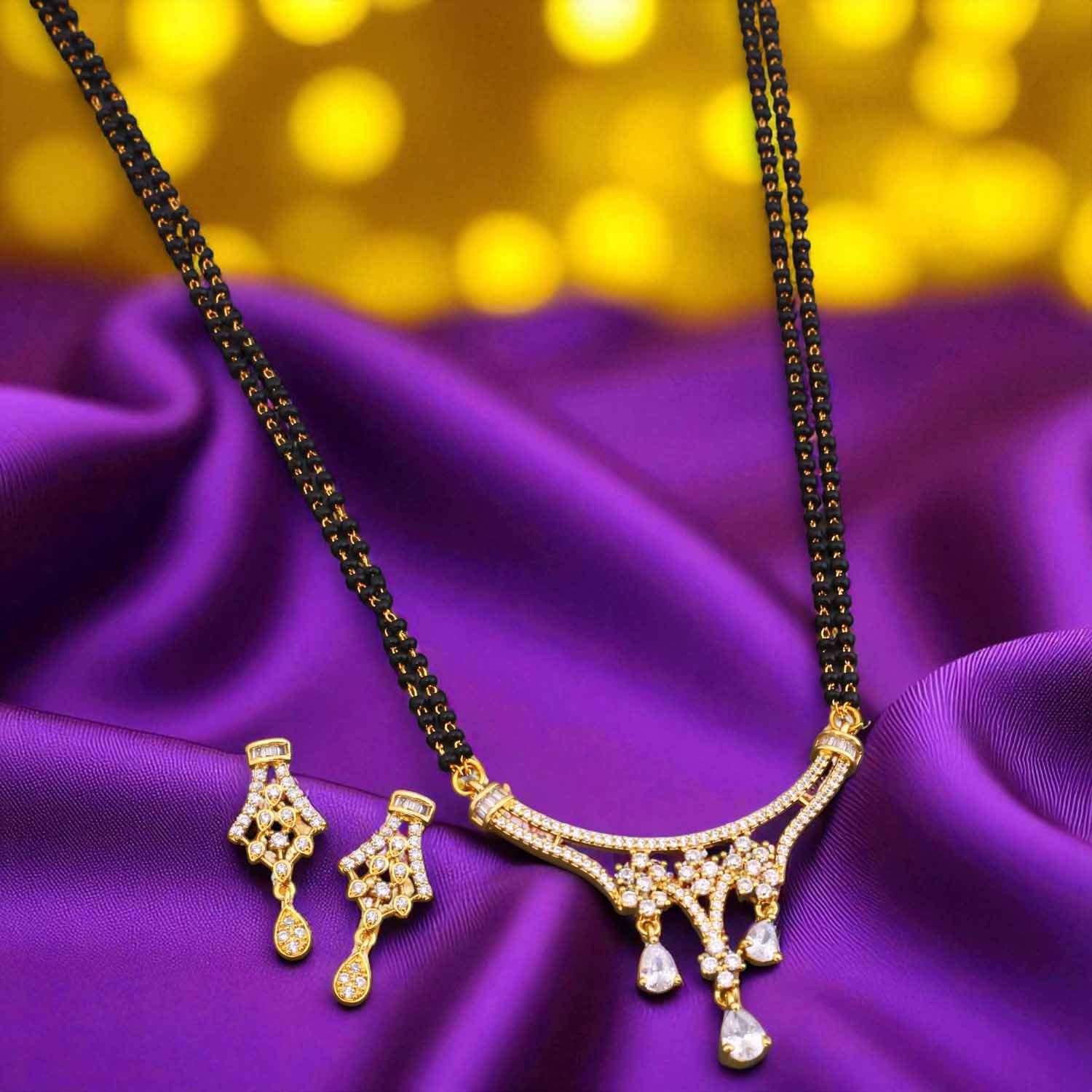 Golden Charlotte Mangalsutra Set – Bling Bag