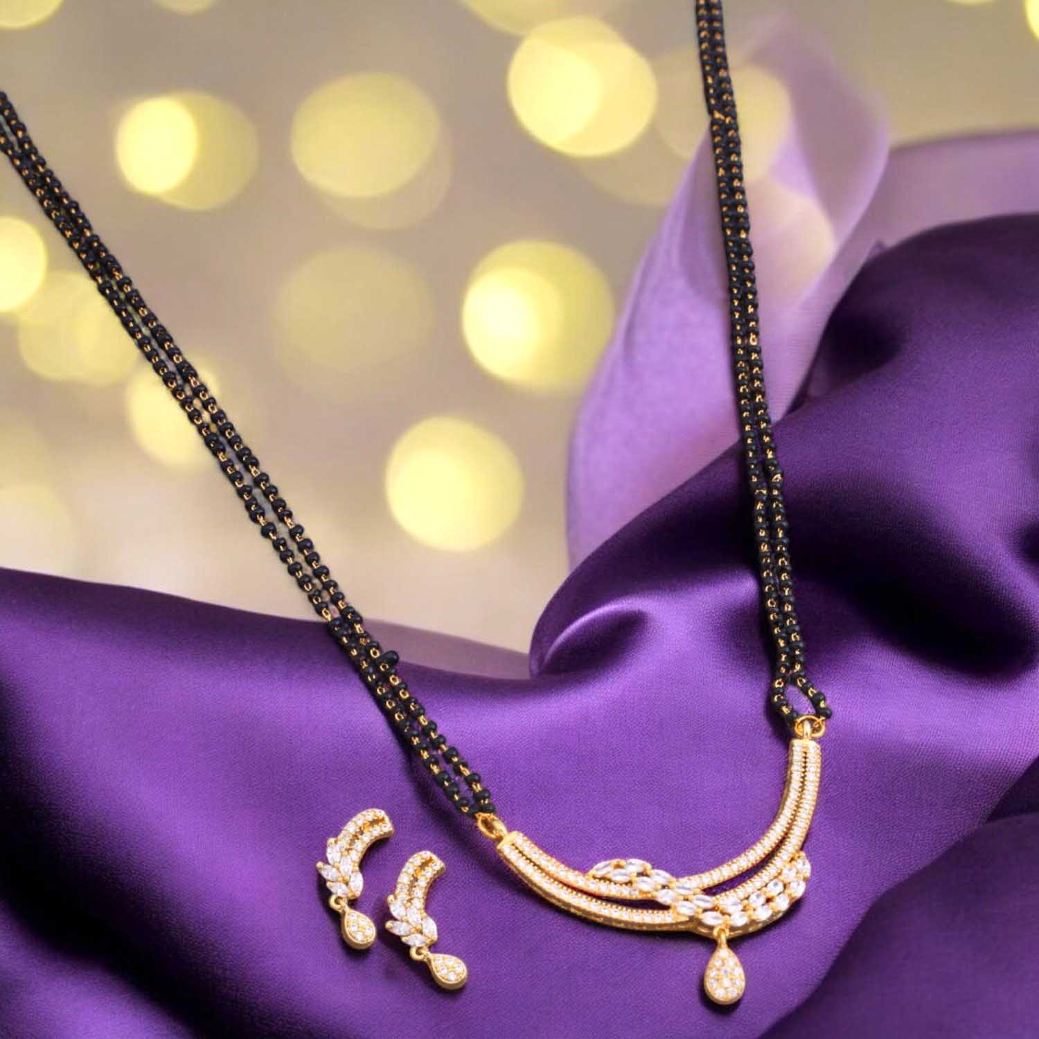 Golden Olivie Mangalsutra Set – Bling Bag