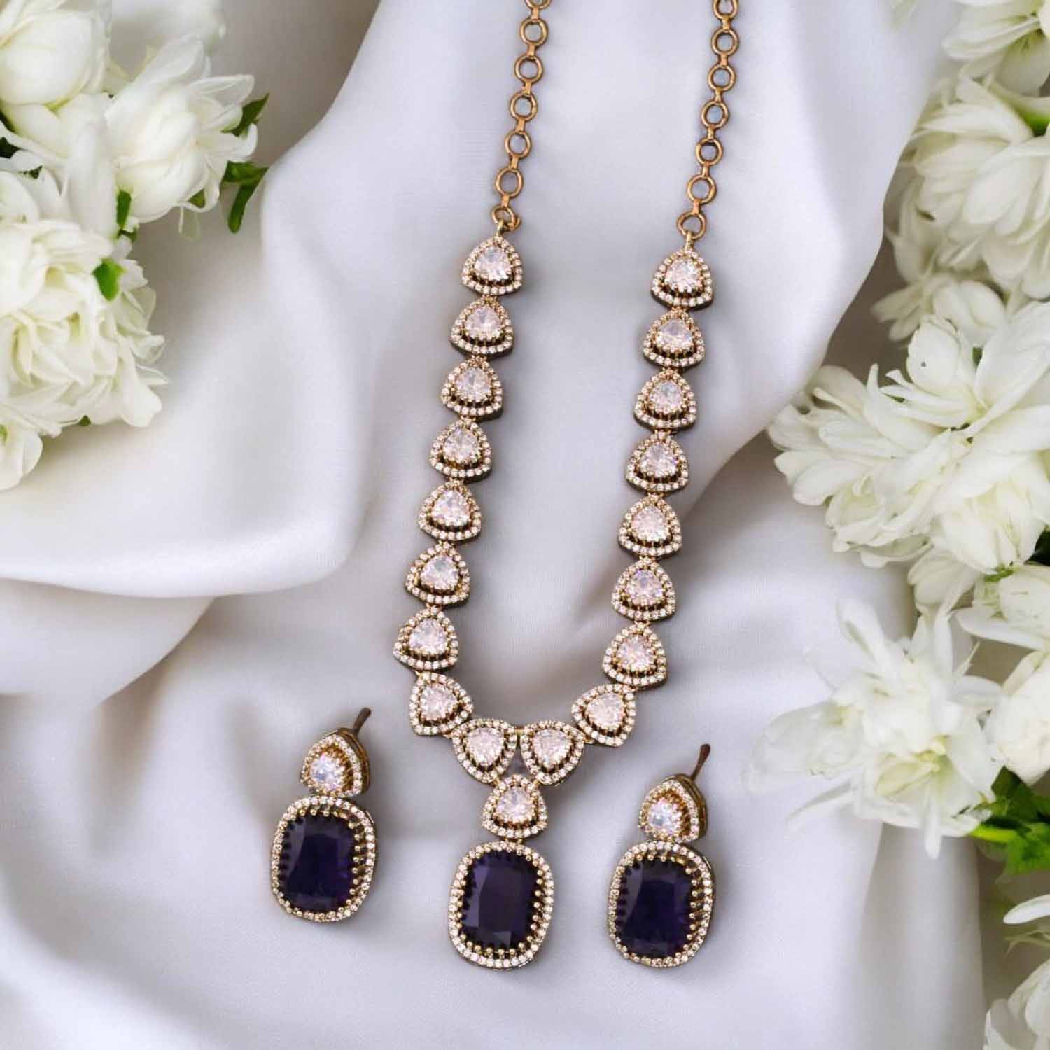 Purple Franziska Victorian Jewellery Set - New Arrival – Bling Bag