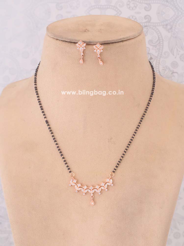 Rose Gold Thalia Mangalsutra Set – Bling Bag